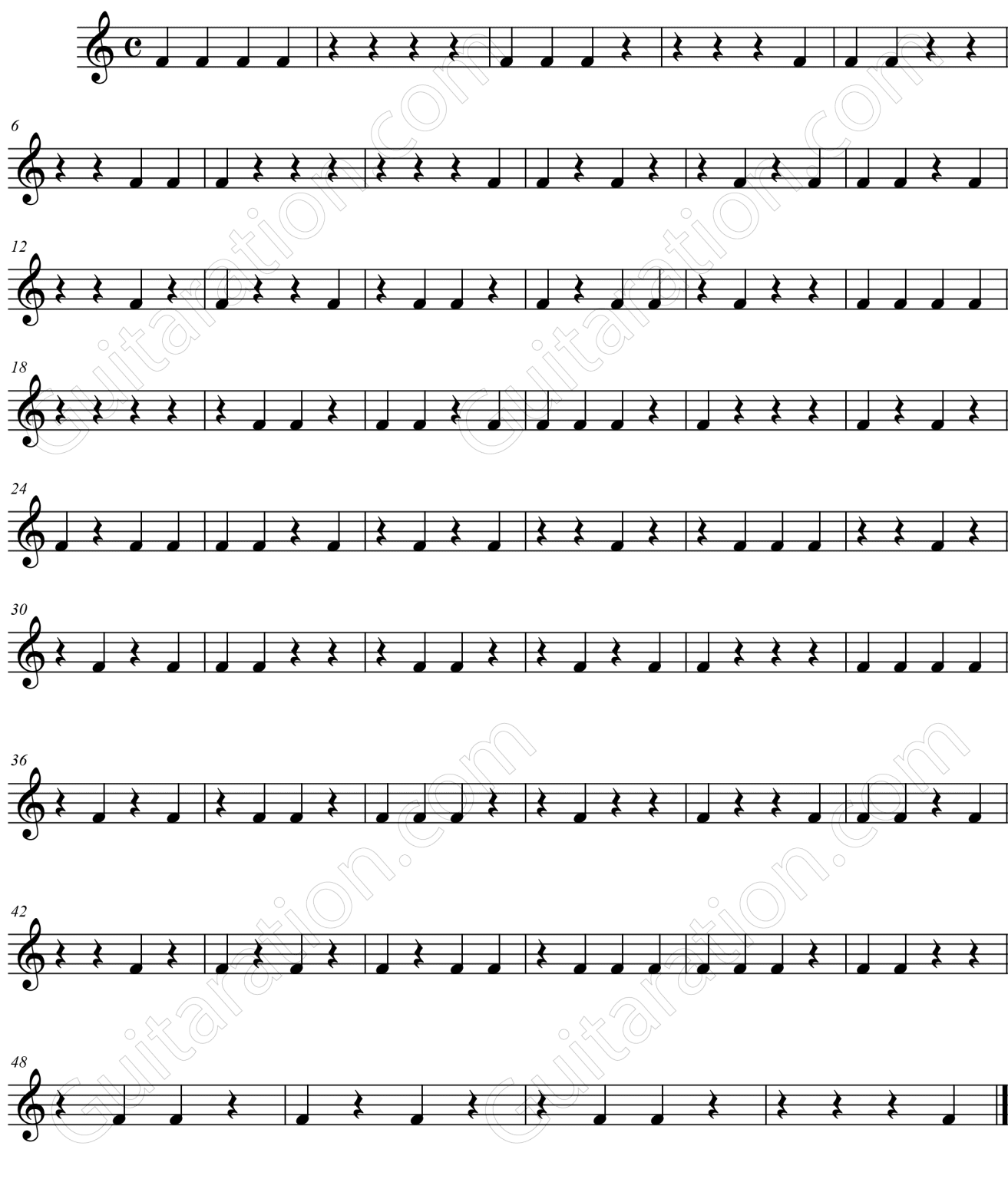 Beginner Rhythm Guitar Reading & Writing – part 2 - Guitaration