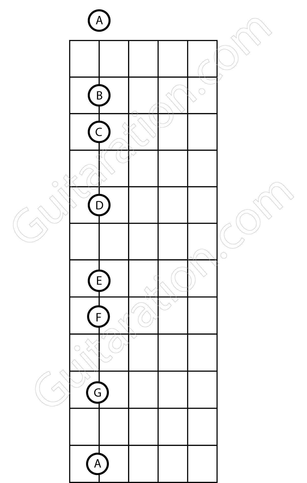 A helpful illustrated Guitar Fretboard Notes Guide!