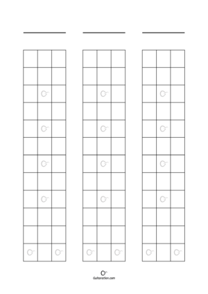 Useful 3 Types Of Blank Bass Fretboard Diagram PDF - Guitaration
